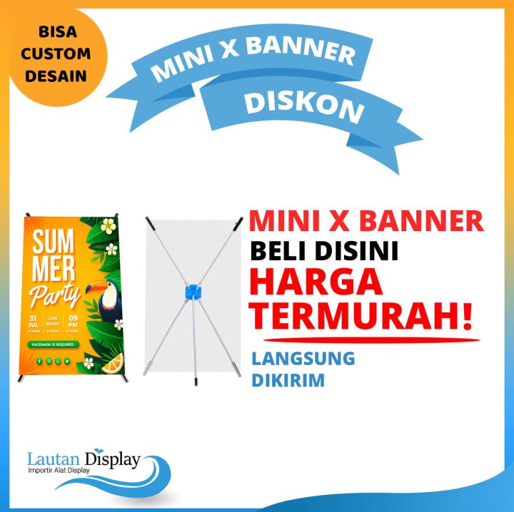 Mini X Banner Ukuran A4 (Plastik) | Mini Banner | Stand Banner | X MIni ...
