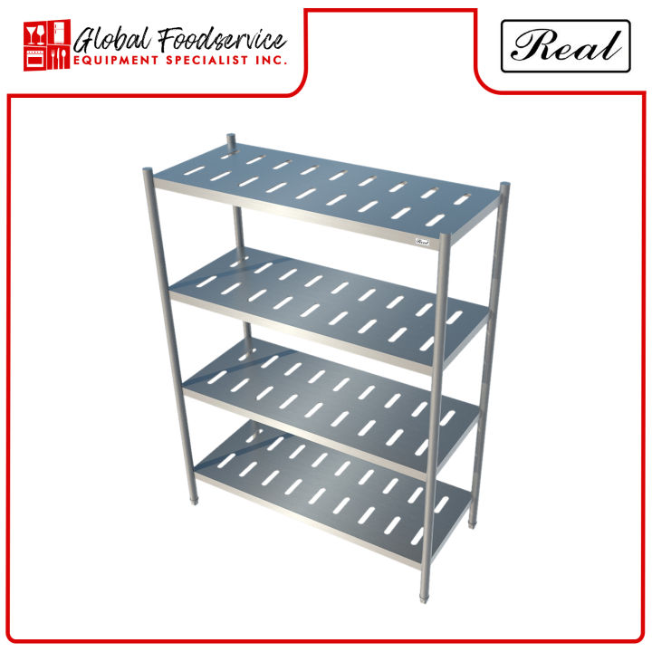 Real 4 Layer Stainless Steel Knockdown Slotted Racks ASR-48 | Lazada PH
