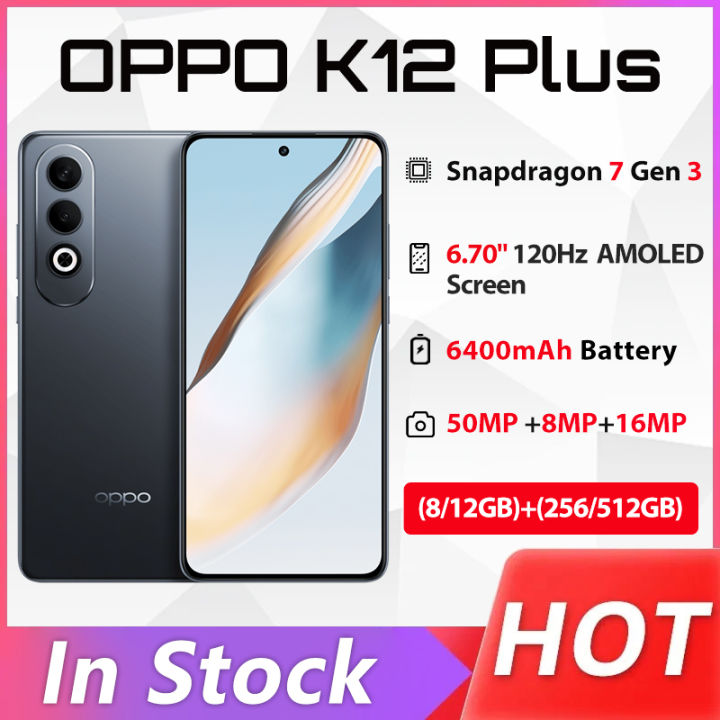 New OPPO K12 Plus 5G Smartphone Snapdragon 7 Gen 3 50MP Triple Camera 6.7" 120Hz AMOLED Screen ...