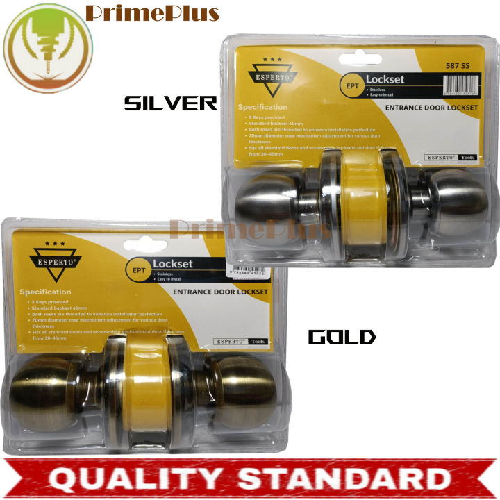 ESPERTO Entrance Door Lockset STAINLESS {Sold per pc-set} 587 AB, 587 ...