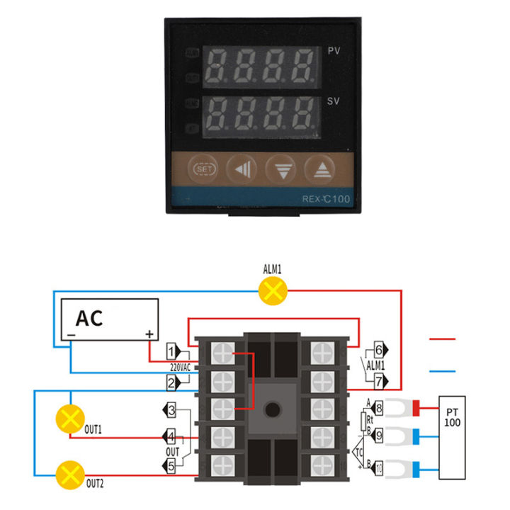 Digital PID Temperature Controller HD Digital Display Multi Signal 220V Automatic Digital PID ...