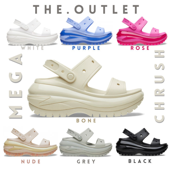 CROCS MEGA CRUSH SANDALS SLIDE STRAP FOR WOMEN WITH ECOBAG AND HANG TAG ...