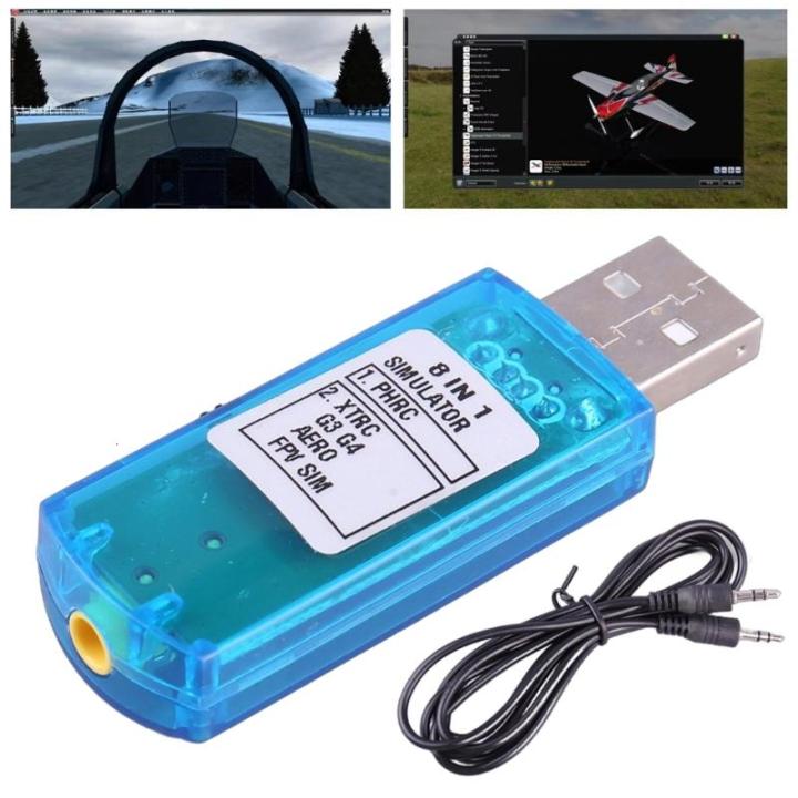 8 in 1 USB Flight Simulators FPVs Aircraft Helicopter Controllers with ...