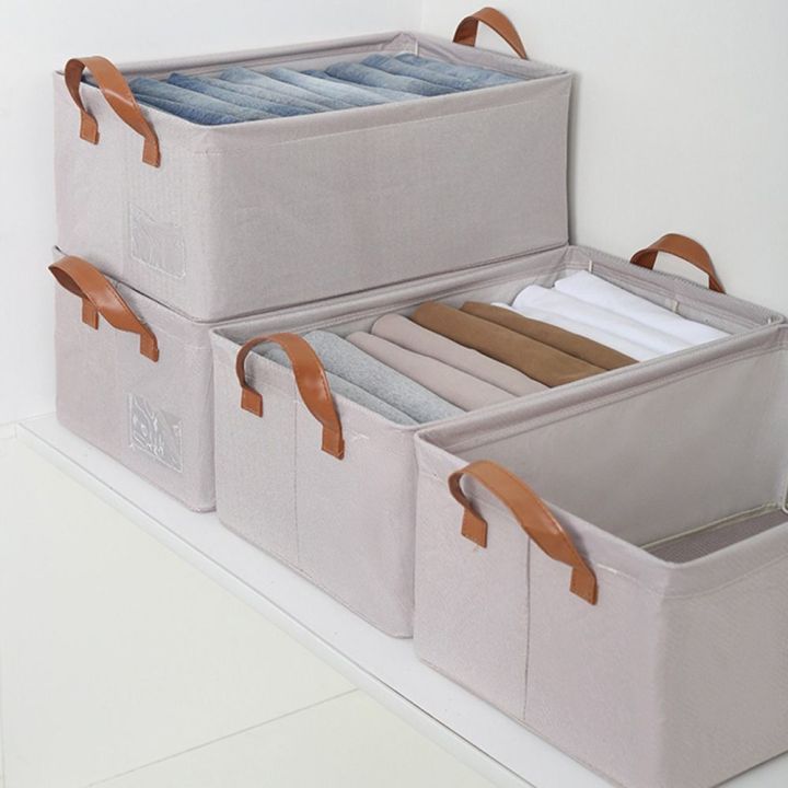 GFGFD Collapsible Design Storage Bins Metal Frame with Handles Wardrobe ...