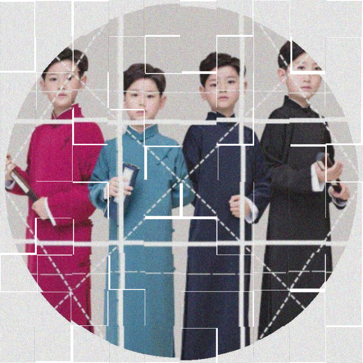 New children's cross talk costume gown gown gown boy costume Republic ...