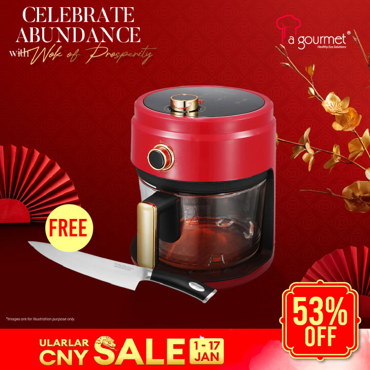 La gourmet Crystalline Air Fryer 4L - Easy Clean, Oil Free, Smokeless ...