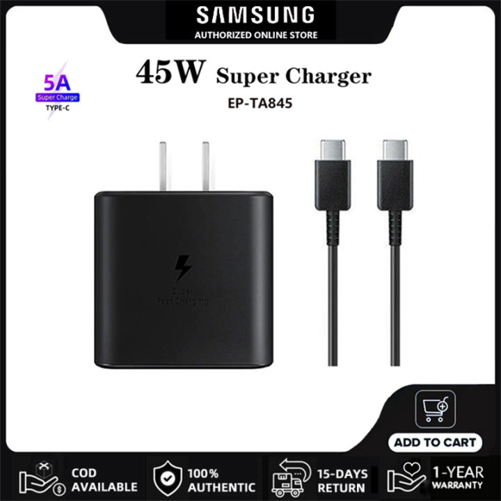 Original SAMSUNG 45W 25W PD Charger USB-C to Type-c 5A Cable for Galaxy ...