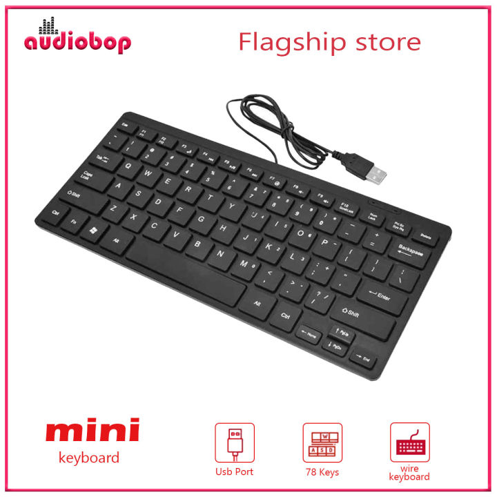 Universal USB Mini Multimedia 78keys Keyboard for Laptop | Lazada PH