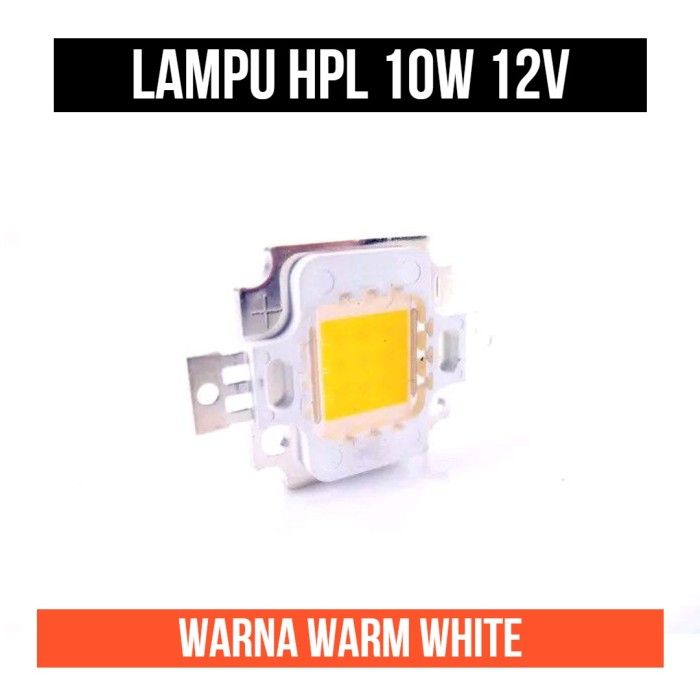 Lampu HPL 12V 10W Warm White High Power LED Putih Hangat COB 10 W Watt ...