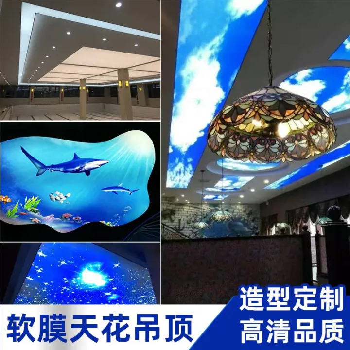 Soft film ceiling transparent lamp film indoor decoration outdoor ...