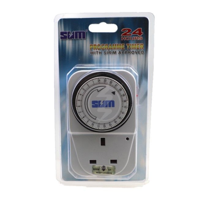 SUM 24Hours Analog 3pin Plug Programme Timer (SIRIM APPROVED) | Lazada