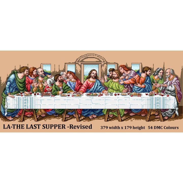 Cross Stitch PATTERN only -LA -The Last Supper - Revised Chart ...