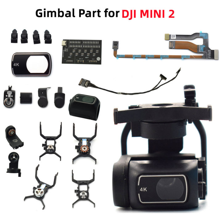 ชิ้นส่วนกิมบอลของแท้สำหรับ DJI Mini 2 Gimbal เชลล์สัญญาณ/สายแบนกล้อง ...