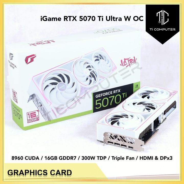 Colorful iGame GeForce RTX 5070 Ti Ultra W OC Triple Fan 16GB GDDR7 ...