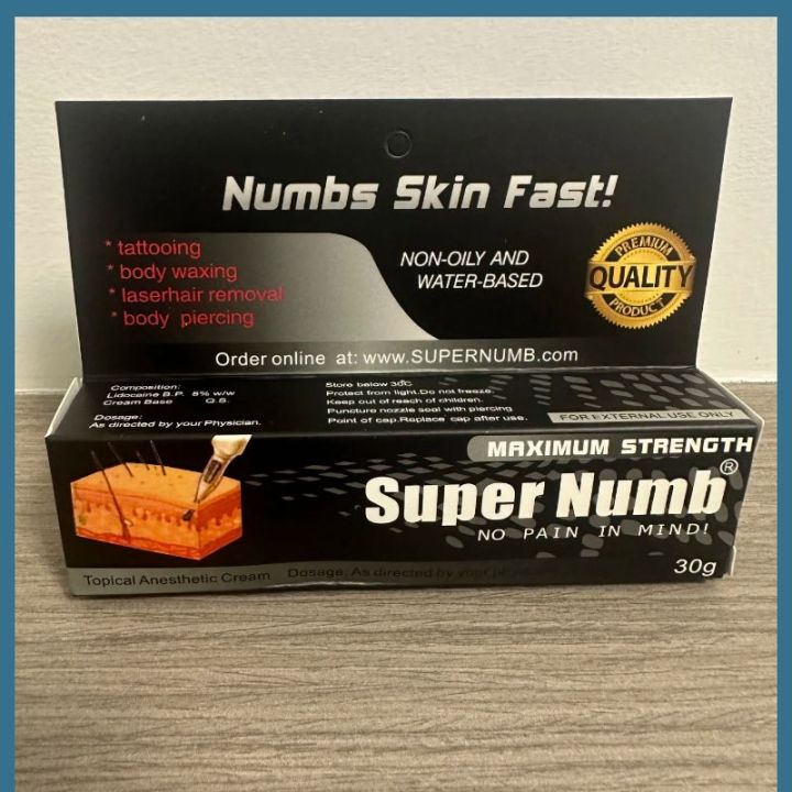 Zhoututu Super Numb 30g 20 Minutes Onset Semi Permanent Tattoo Numbing ...