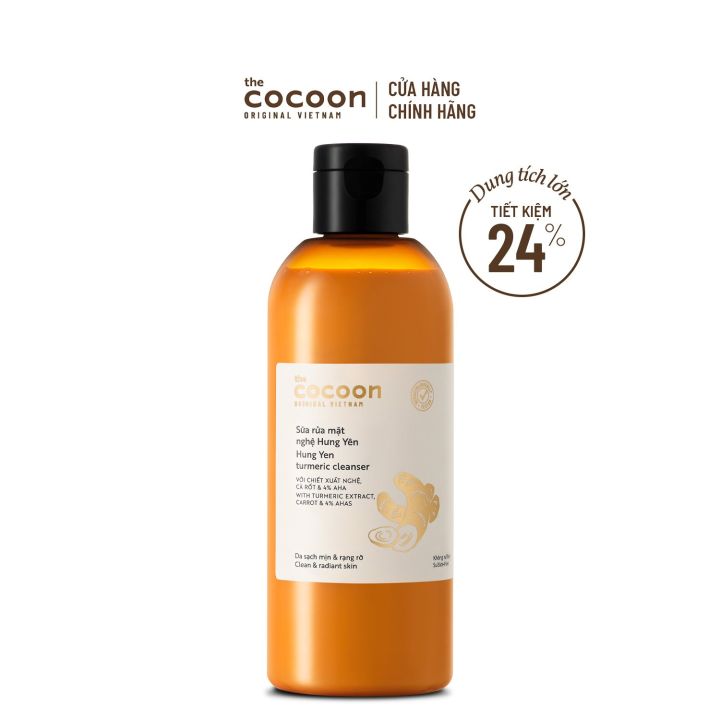 Bigsize - Sữa rửa mặt nghệ Hưng Yên Cocoon giúp da sạch mịn và rạng rỡ ...