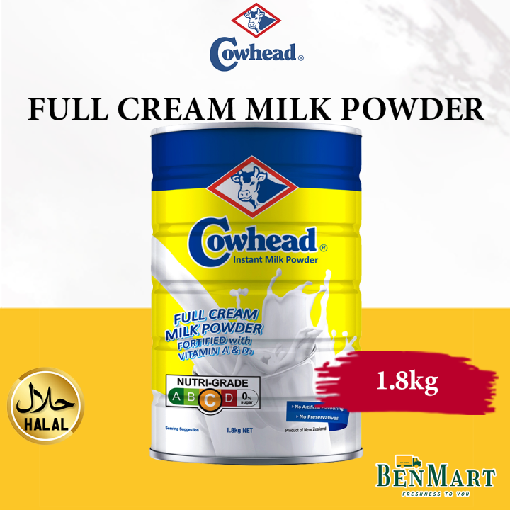 [BenMart Dry] Cowhead Full Cream Milk Powder 1.8kg - Halal - New ...