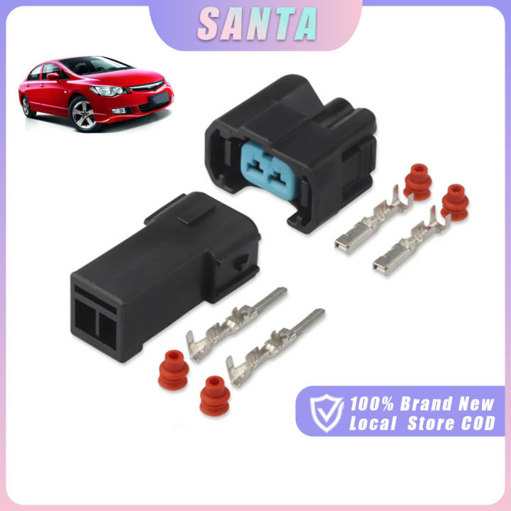 1 set Fuel Injector Socket 2 Pin (Female and Male) Auto Waterproof ...