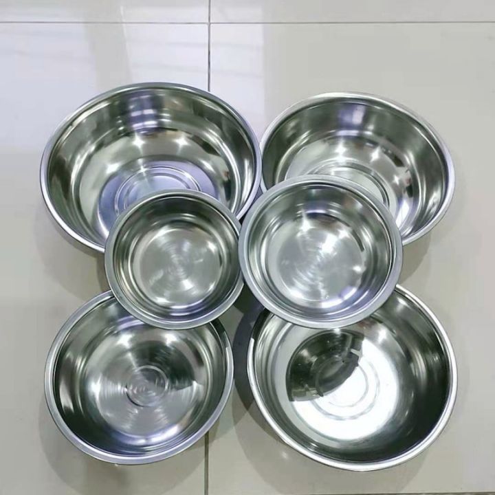 Baskom 1ps / Mangkok Stainless Bulat 14-24 cm | Lazada Indonesia