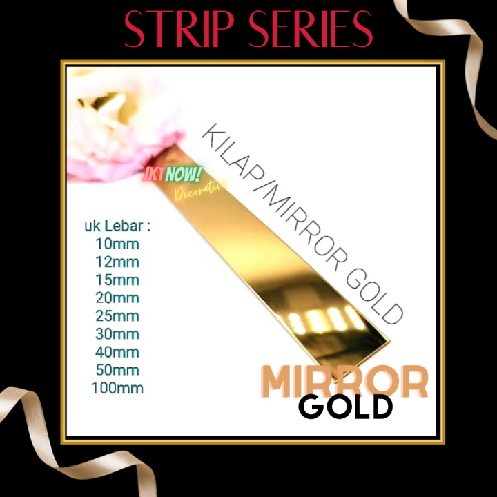 Lis Plat Stainless Interior Decoration List Plat Strip Mirror Gold ...