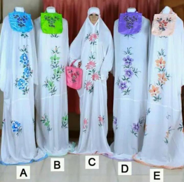 Mukena TERUSAN LUKIS BUNGA RANTAI Jumbo | Lazada Indonesia