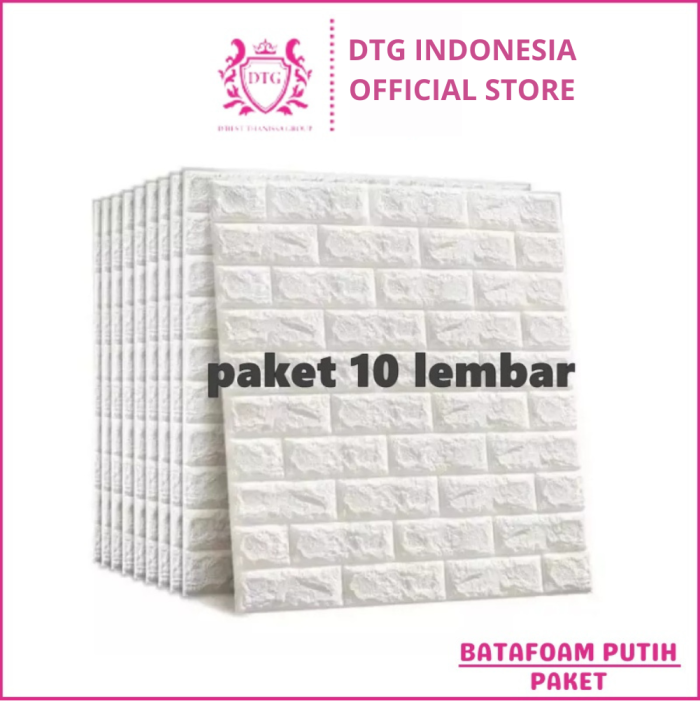 (Paket 10 Lembar!!!) Wallpaper Dinding Foam Timbul 3D Bata Classic ...
