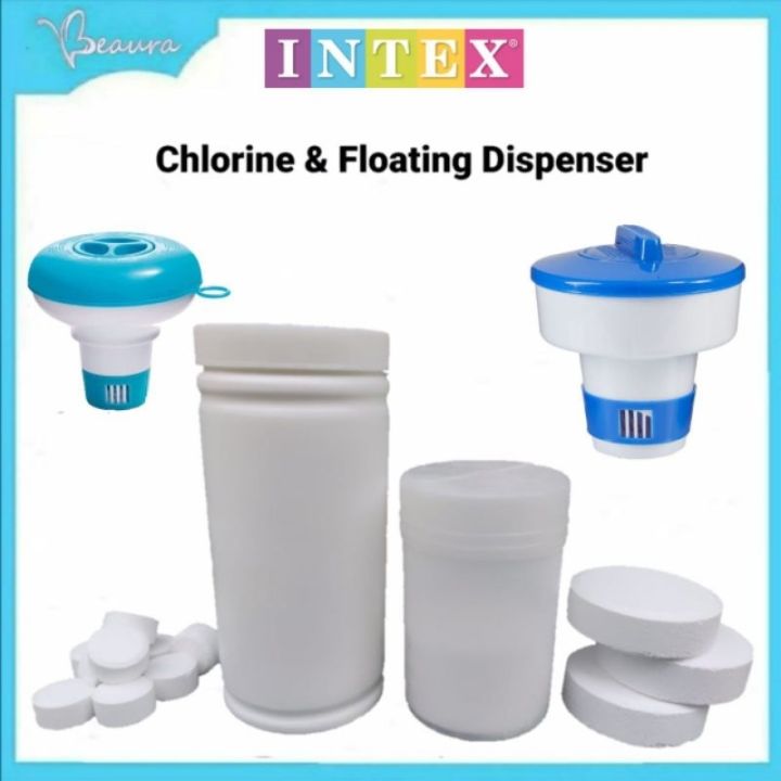 🔥Intex Chlorine Klorin Floating Dispenser Tablet 90% TCCA 1kg Chemical ...