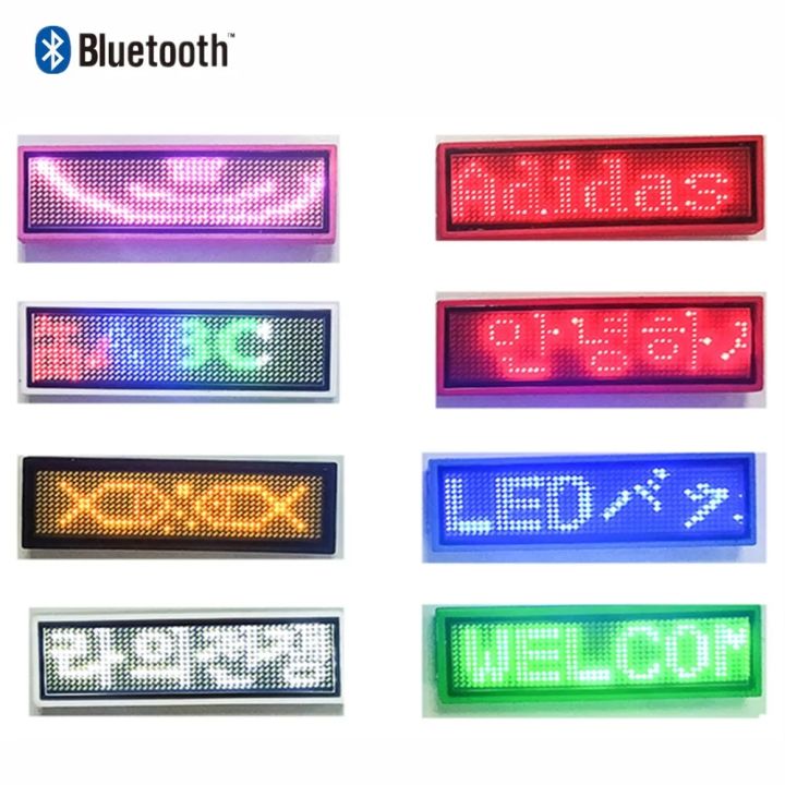 Small Bluetooth App Led Programmable Name Badge Display Led Name Tag ...