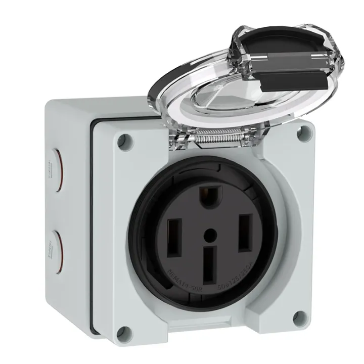 Yours MO-50Amp RV Power Outlet Box NEMA 14-50R Receptacle with ...