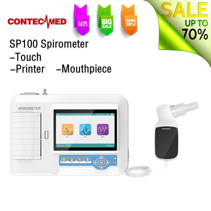CONTECMED SP100 Handheld Spirometer Touch Screen Pulmonary Function ...