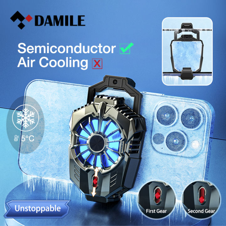 [Semiconductor] DAMILE Portable Mobile Phone Radiator Phone Cooling Fan ...