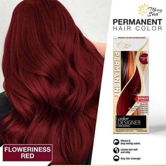ORIGINAL! Merry Sun Permanent Hair Color FLOWERINESS RED!! | Lazada PH