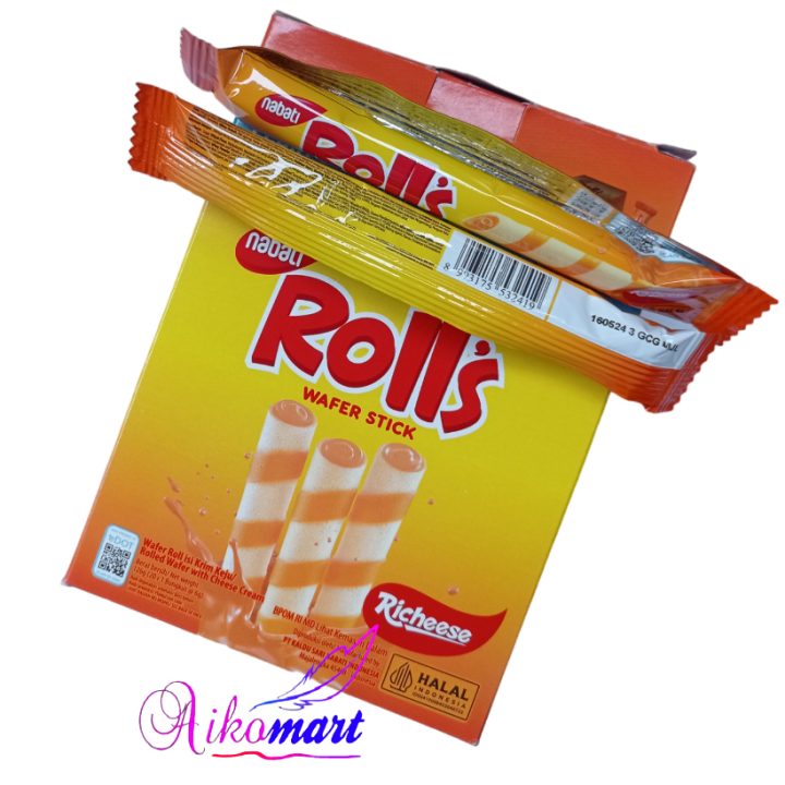 Richeese Nabati Rolls Wafer Stick dengan Krim Keju 6g isi 20 Pcs ...
