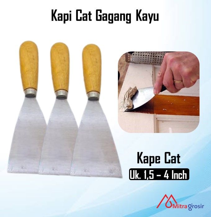 Kapi Kape Cat Gagang Kayu Ukuran 1,5 inch / 2 inch / 2.5 inch / 3 inch ...