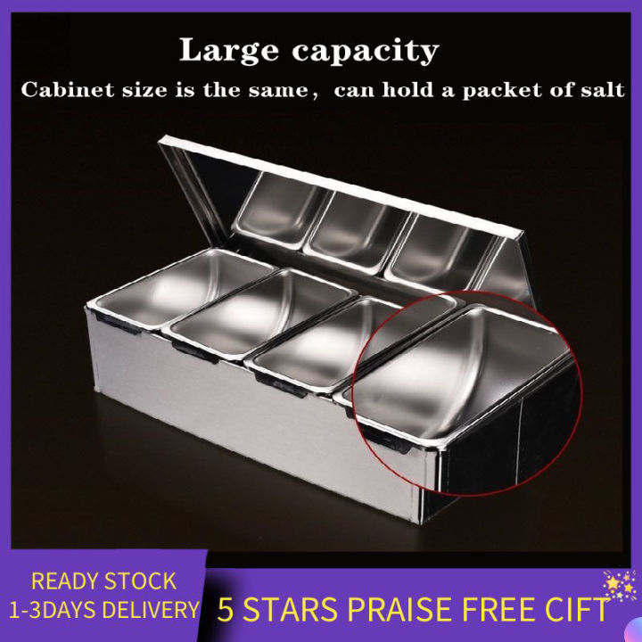 Extra thick stainless steel seasoning box, household commercial ...