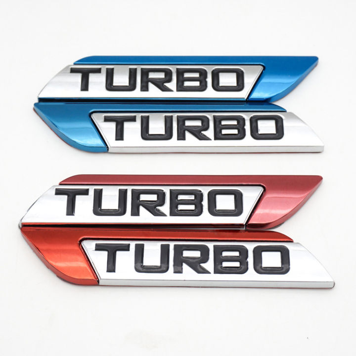 3D Metal TURBO Turbocharged Car sticker Logo Emblem Badge Decals Car ...