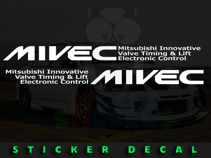 Mivec Mitsubishi Custom Sticker Cermin Kereta Windscreen Pintu Kaca Evo ...