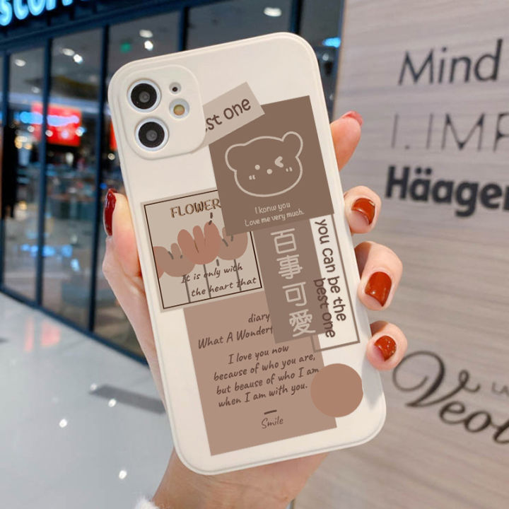 🔥จัดส่งทันที+COD🔥 หมีน่ารัก TPU แบบนิ่ม เคสโทรศัพท์มือถือ For iPhone 11 ...
