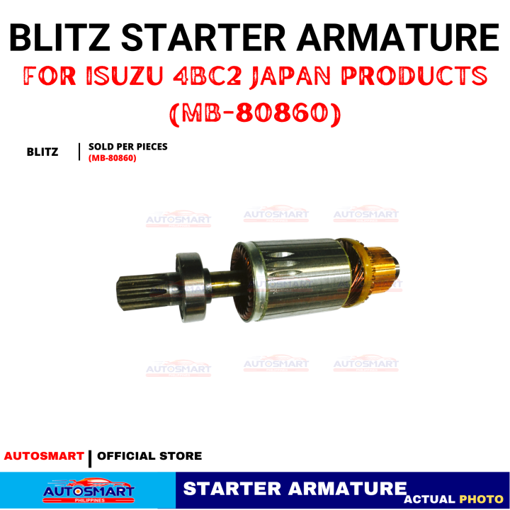 BLITZ STARTER ARMATURE for ISUZU 4BC2 japan products (MB-80860) | Lazada PH