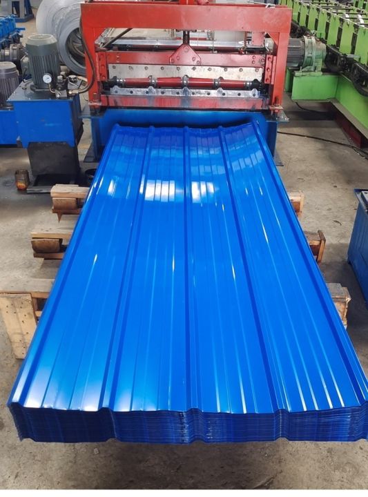 Color steel tile, iron sheet, rolled color steel plate, corrugated blue ...