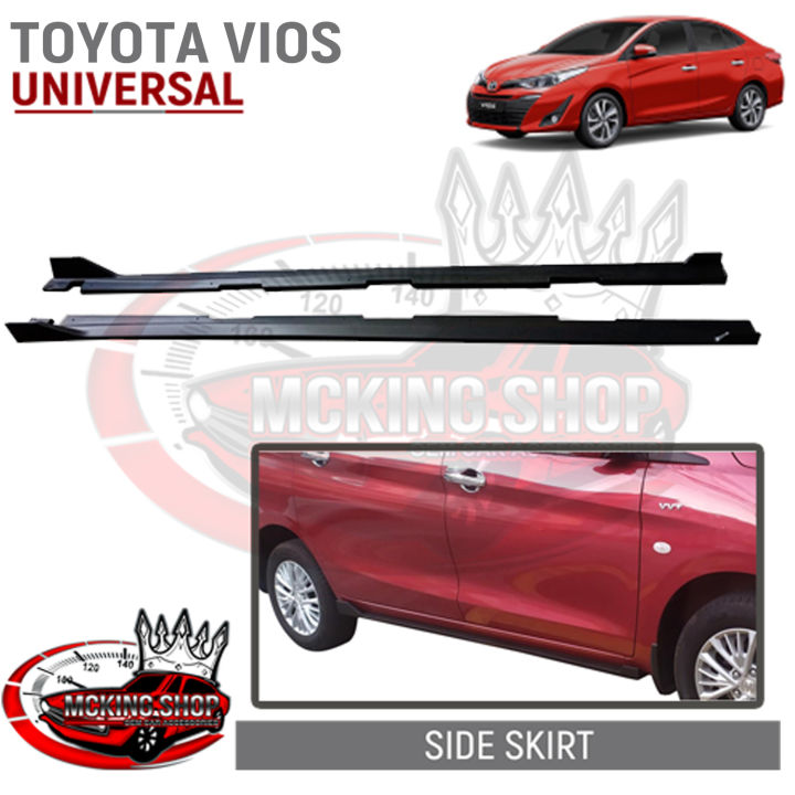 Toyota Vios 2018-2019 Universal Side Skirt Extension (Black) | Lazada PH