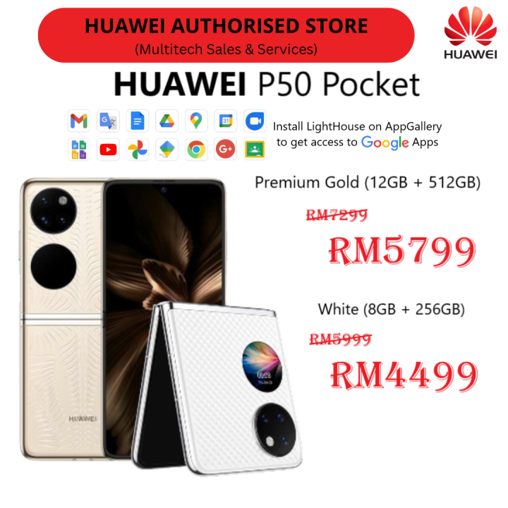 Huawei P50 Pocket Flip Smartphone 12+512GB / 8+256GB 4000mah Battery ...