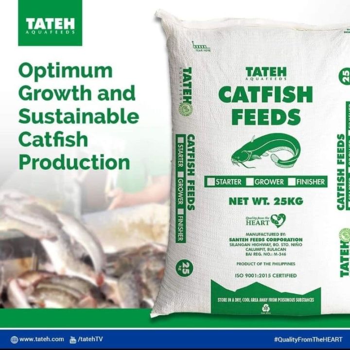 TATEH Catfish Feeds, Repacked in 1KG, Starter, Grower and Finisher ...