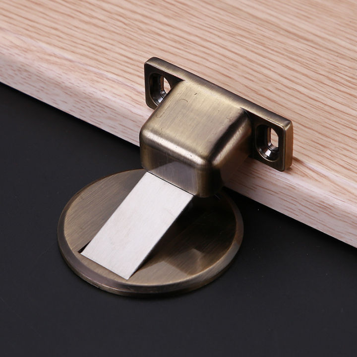 (No Drilling) FY Magnetic Door Stopper Zinc Alloy Invisible Floor ...