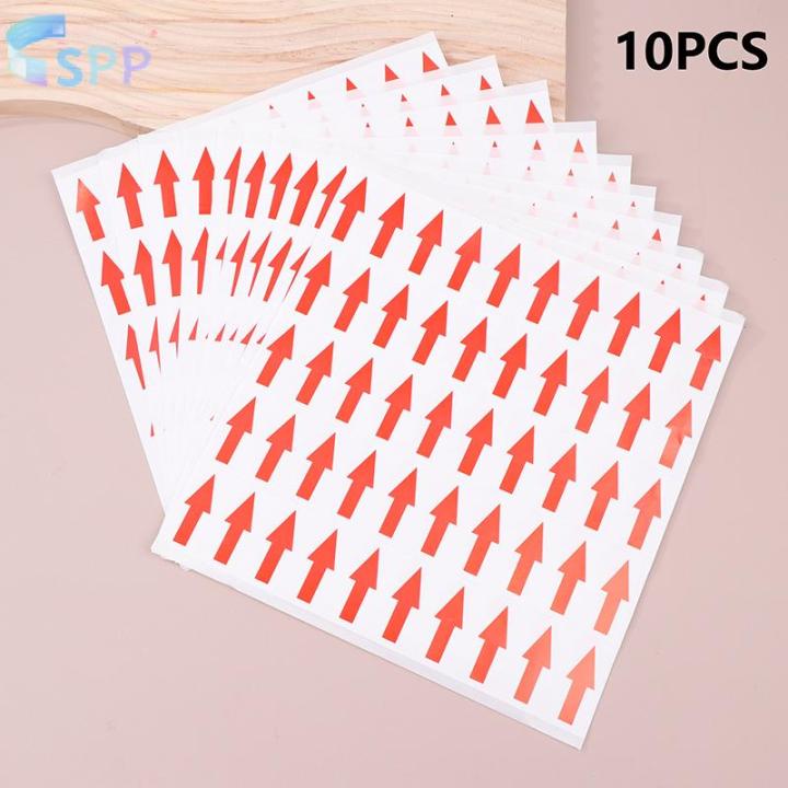 CSPP 10 PCS Red Arrow Stickers Self Adhesive Custom Labels Directional ...
