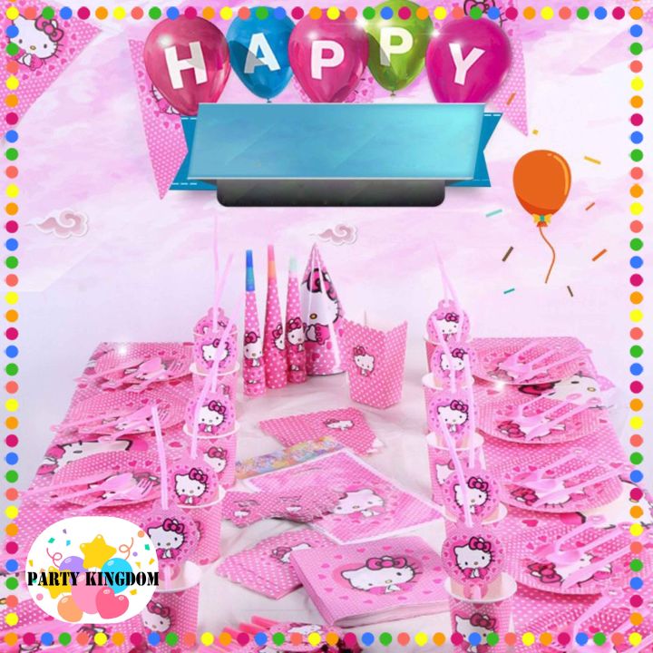 Party Kingdom Pink Cat Theme Party Decoration Kids Party Decoration ...