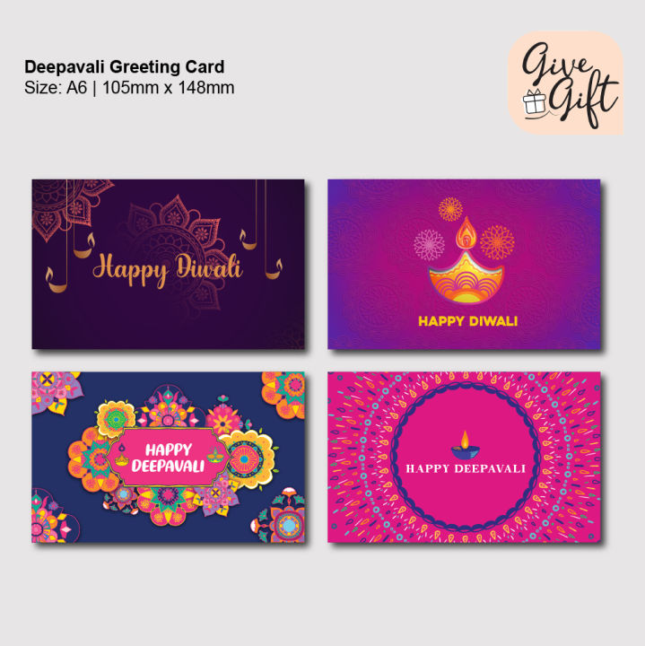 Deepavali / Diwali Greeting Card (Front Printing) | Lazada