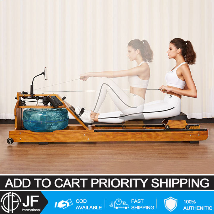 Wooden oars Rowing machine, silent waterproof ，Commercial Fitness ...