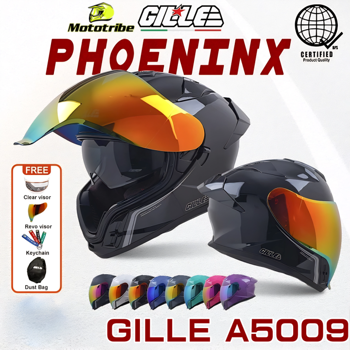 GILLE PHOENINX Modular Helmet Full Face Dual Visor Helmet For Woman And ...