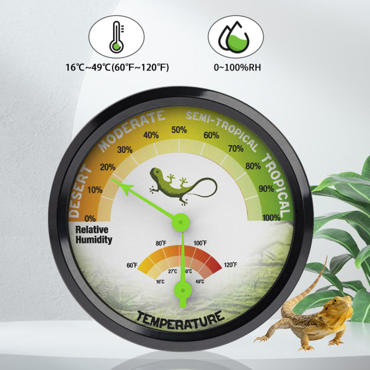 RCYAGO High precision pointer reptile pet environmental hygrograph ...